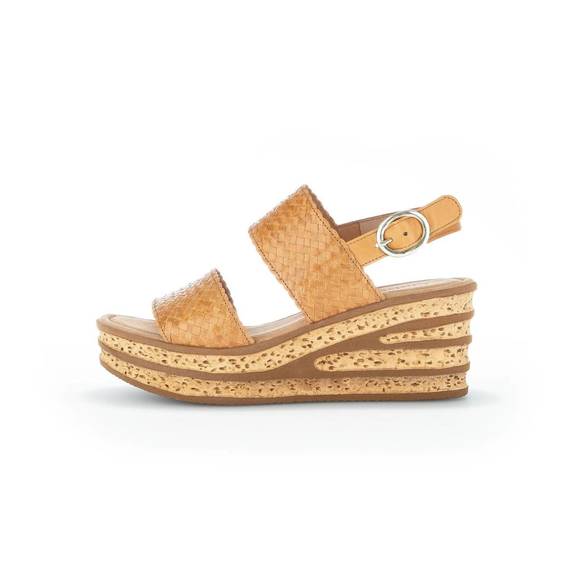Gabor | Shoes | New Gabor Back Strap Wedge Sandal In Brown | Poshmark